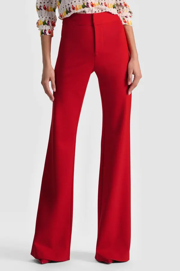 Alice + Olivia Andrew Pant - Red