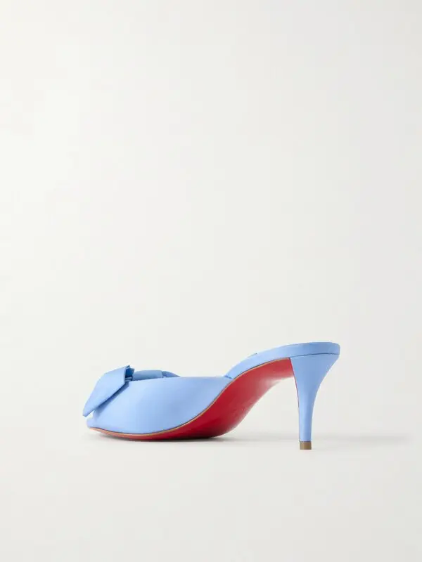 CHRISTIAN LOUBOUTIN Mulazee Bow-embellished Mules - Blue