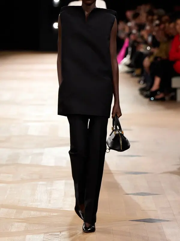 Balenciaga Draped Scuba Mini Dress - Black