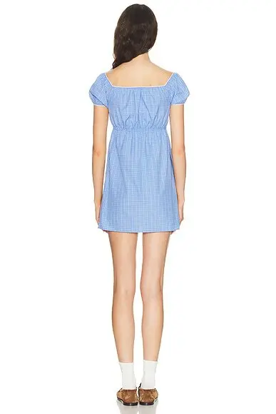 Miu Miu Check Mini Dress - Celeste