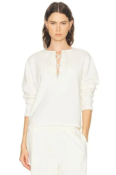 Literary Sport Daphne Lace Up Sweater