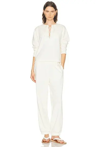 Literary Sport Daphne Lace Up Sweater