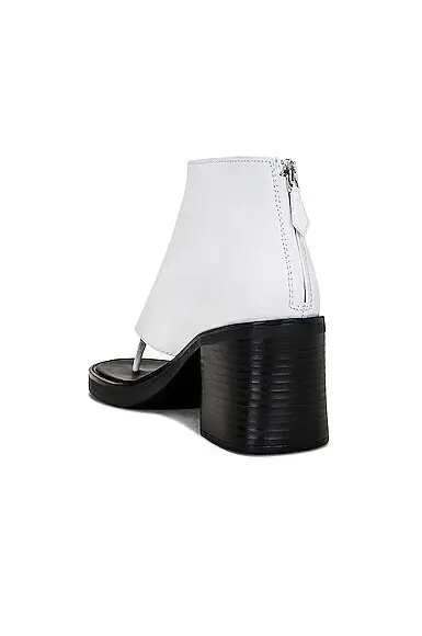 Miu Miu Open Toe Ankle Boot With Block Heel
