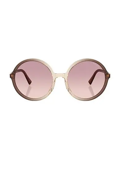 Miu Miu Round Sunglasses - Brown Gradient