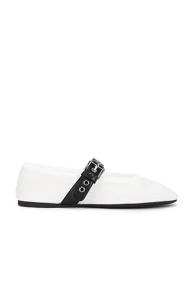Miu Miu Ballerine Rete Flat - Bianco