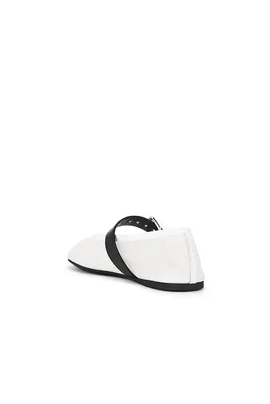 Miu Miu Ballerine Rete Flat - Bianco
