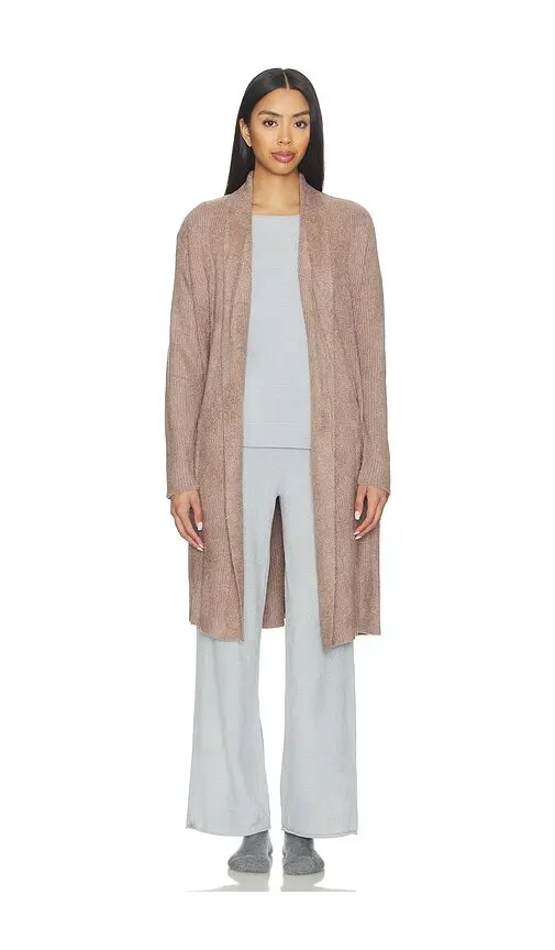 Barefoot Dreams Cozychic Ribbed Robe In Mauve