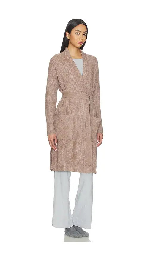 Barefoot Dreams Cozychic Ribbed Robe In Mauve