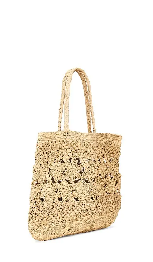 LoveShackFancy Large Sharlo Raffia Bag