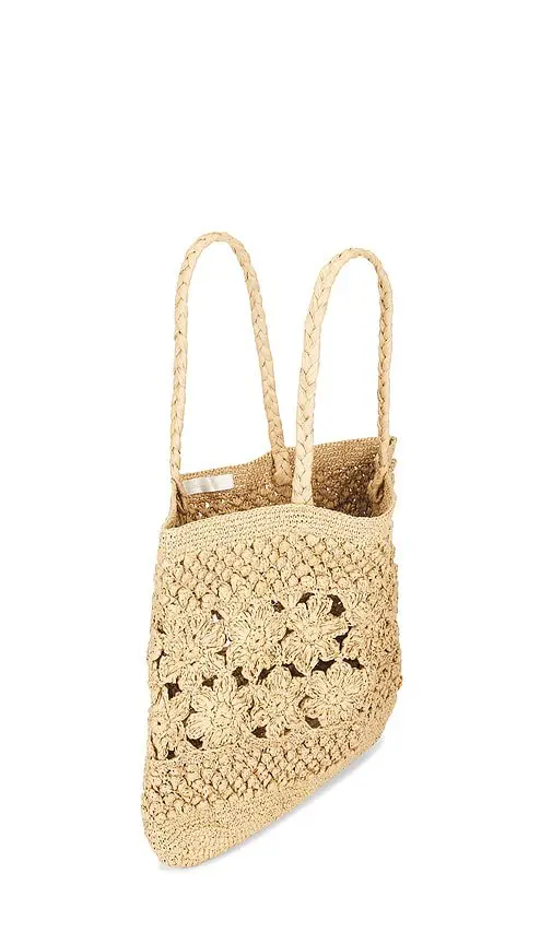 LoveShackFancy Large Sharlo Raffia Bag