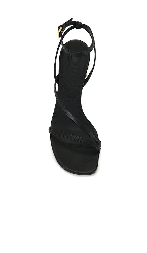 DUHA Palmira Stiletto Sandal With Gold Tone Palm Tree Heel