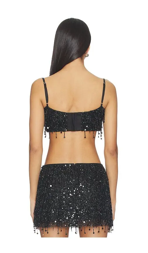 ASTA RESORT Embellished Tasseled Bralette Top