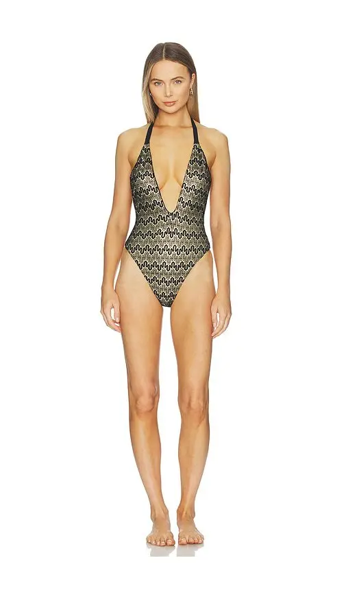 Luli Fama Deep V One Piece - Black