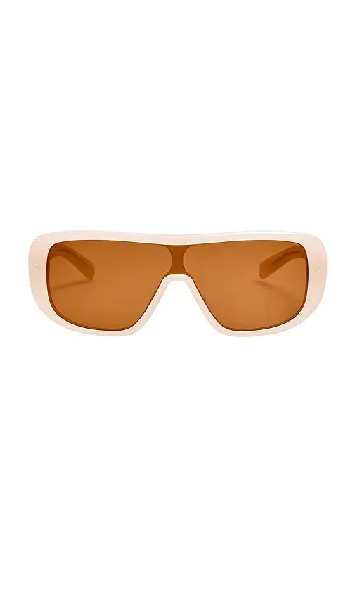 Jacquemus Shield Sunglasses - Pearl  Silver  & Chocolate