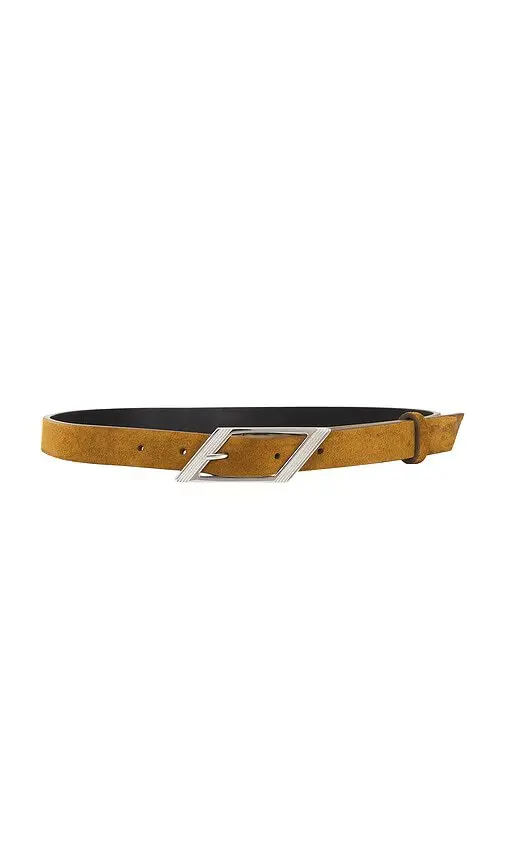 Attico Belt With Draped Chain Detail - Olive Brown