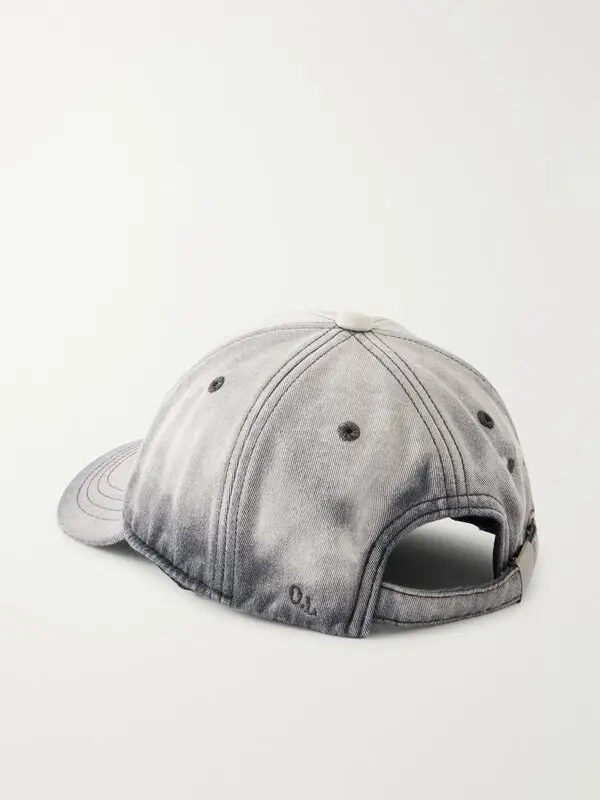 Our Legacy Distressed Denim Baseball Cap - Gray