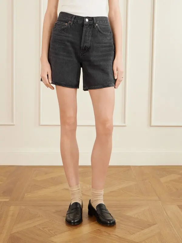 AGOLDE Dame Denim Shorts - Black