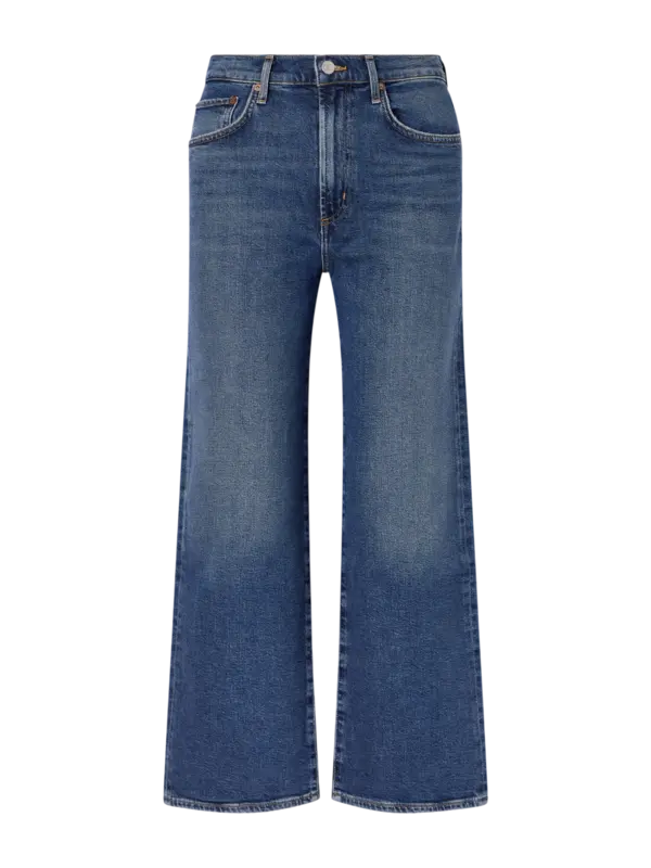 AGOLDE The Harper Crop Recycled Straight-leg Jeans - Blue