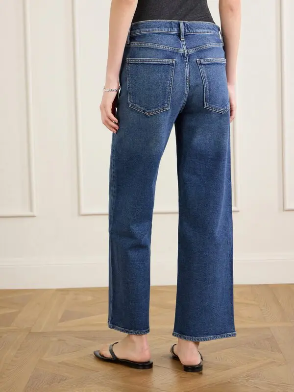 AGOLDE The Harper Crop Recycled Straight-leg Jeans - Blue