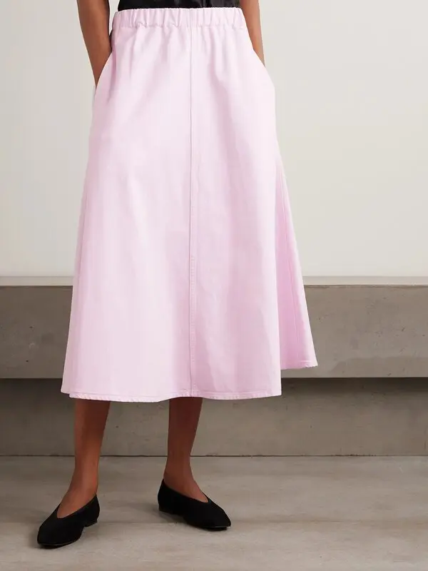 AGOLDE Maria Mcmanus Organic Denim Midi Skirt - Pink