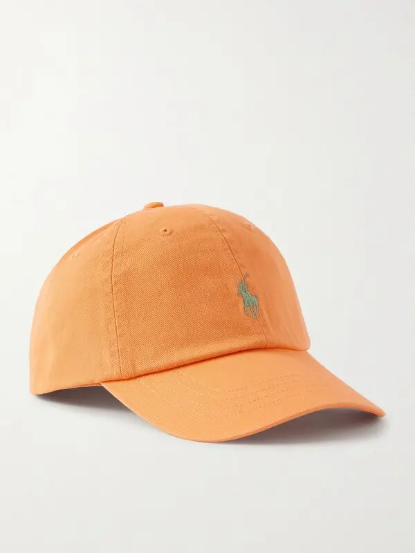 Polo Ralph Lauren Logo-embroidered Cotton-twill Baseball Cap - Orange