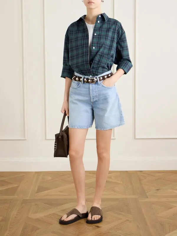 AGOLDE Dame Denim Shorts - Blue