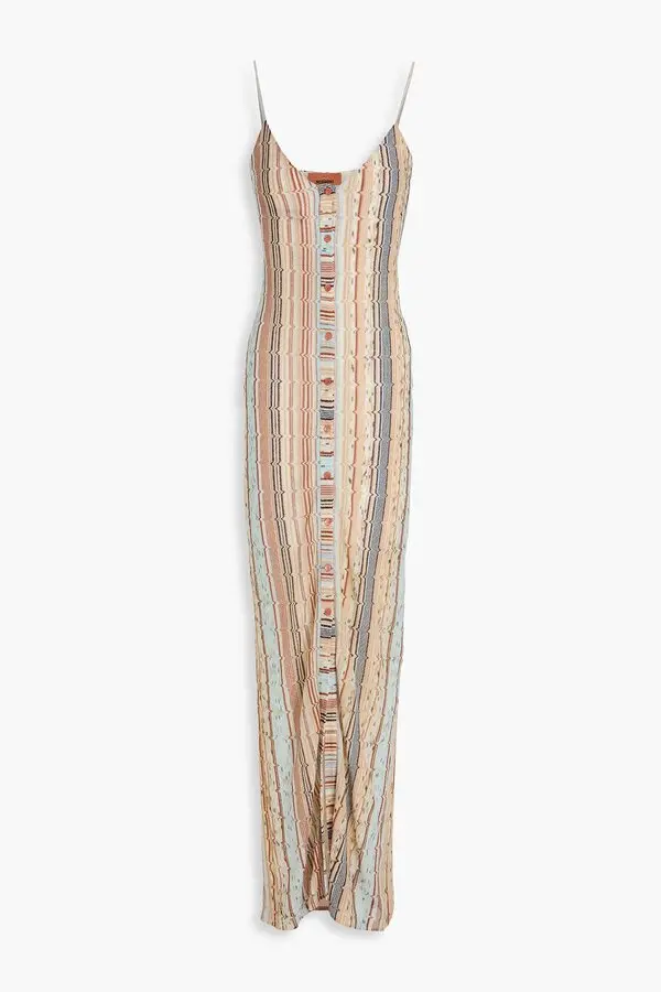 Missoni Metallic Crochet-knit Maxi Dress