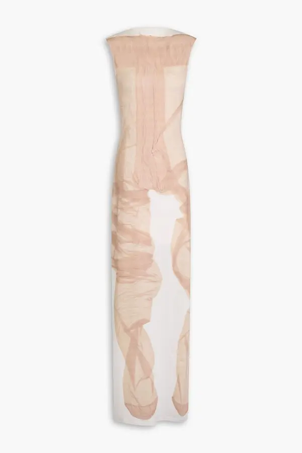Acne Studios Draped Printed Maxi Dress