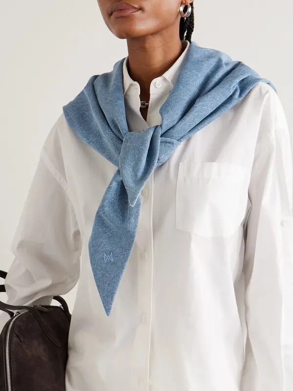 AGOLDE Maria Mcmanus Organic And Recycled Denim Scarf - Blue