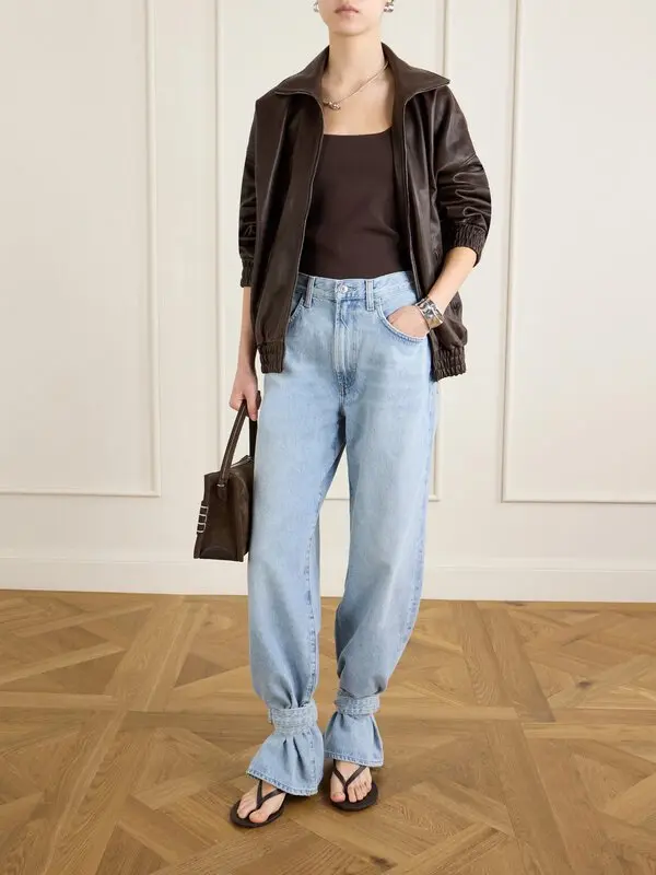 AGOLDE Belted Straight-leg Jeans - Blue