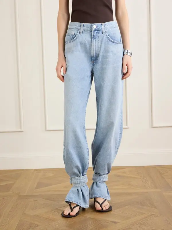AGOLDE Belted Straight-leg Jeans - Blue