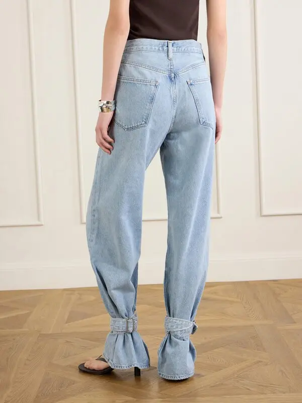 AGOLDE Belted Straight-leg Jeans - Blue