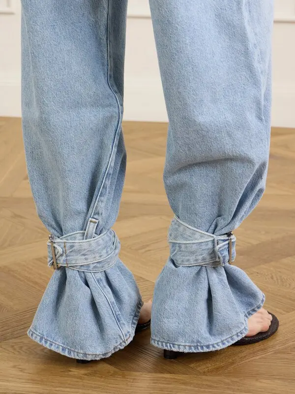 AGOLDE Belted Straight-leg Jeans - Blue
