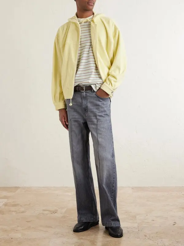 Auralee Striped Cotton-jersey T-shirt