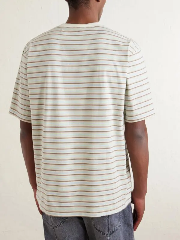 Auralee Striped Cotton-jersey T-shirt