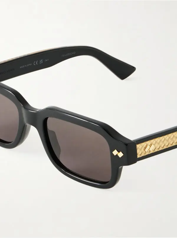 Bottega Veneta Intrecciato Square-frame Sunglasses
