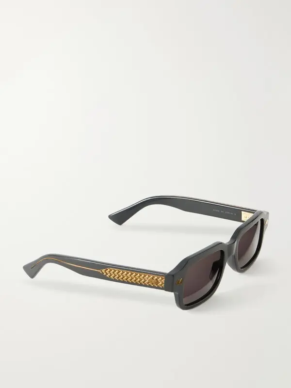 Bottega Veneta Intrecciato Square-frame Sunglasses