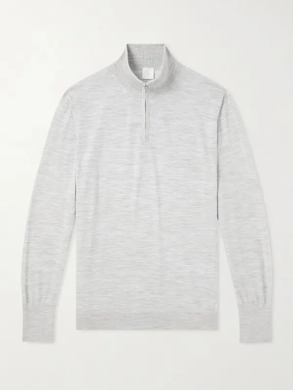 Eleventy Wool Half-zip Sweater