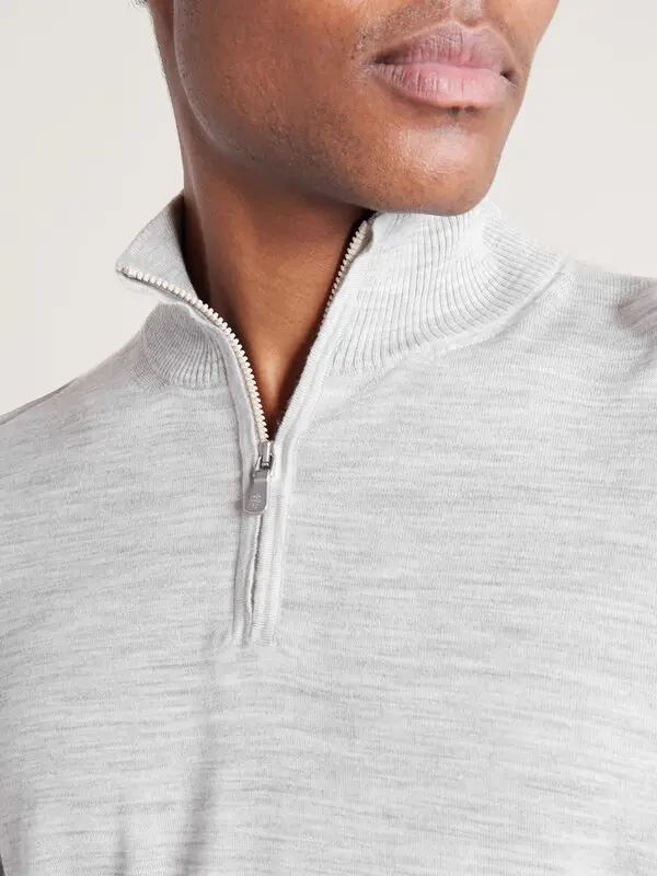 Eleventy Wool Half-zip Sweater