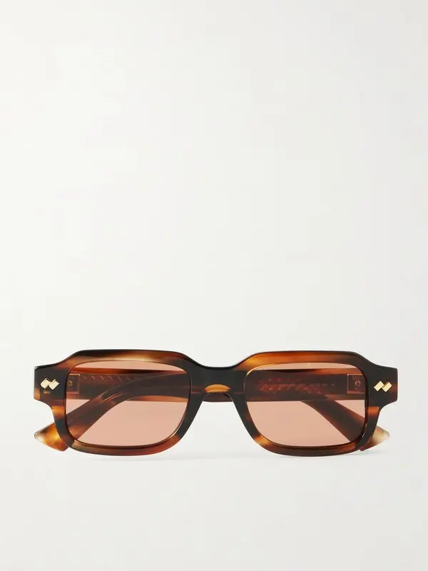 Bottega Veneta Intrecciato Square-frame Sunglasses - Brown