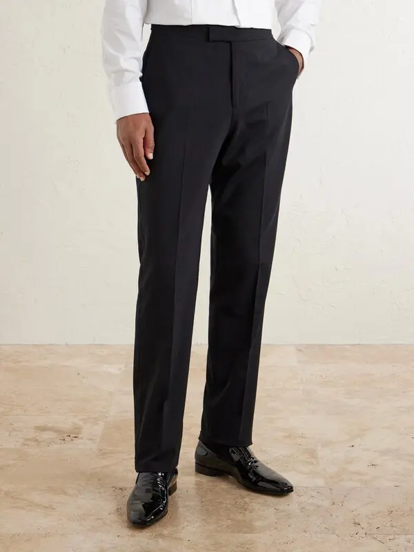 FAVOURBROOK Straight-leg Wool-blend Tuxedo Trousers