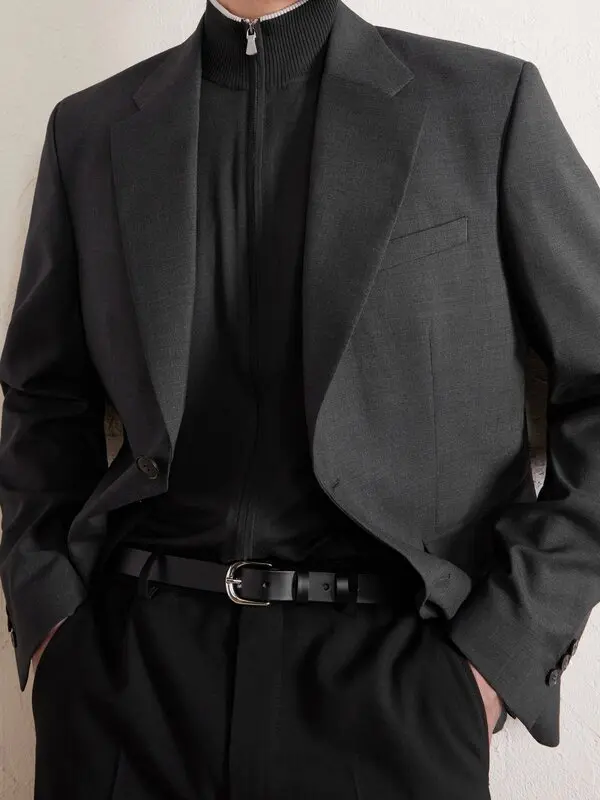 Eleventy Wool Zip-up Cardigan - Black