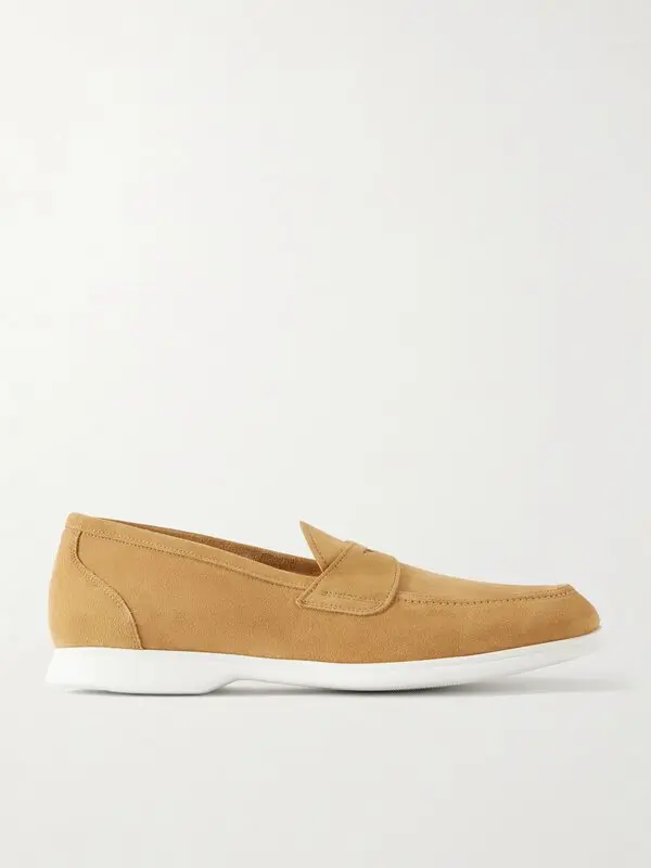 Kiton Suede Penny Loafers