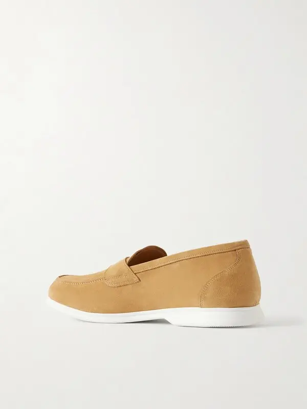 Kiton Suede Penny Loafers