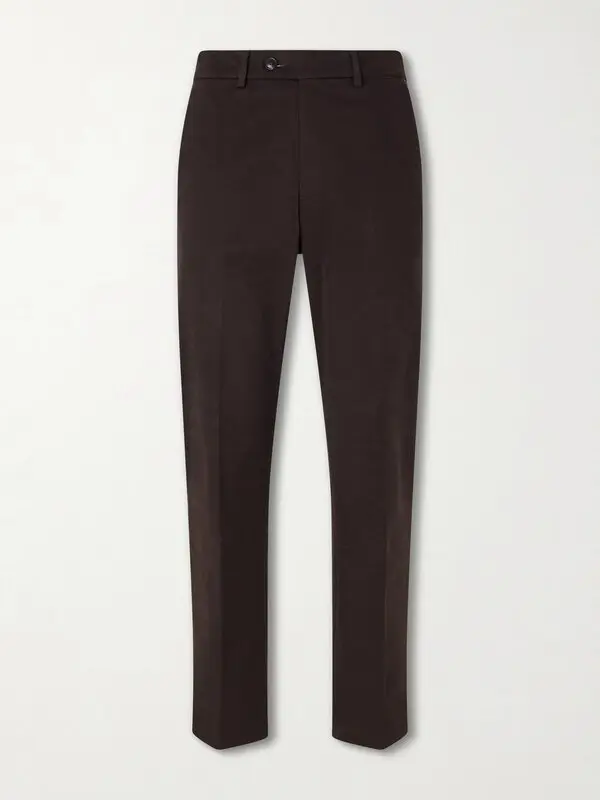 Purdey Straight-leg Stretch Cotton-twill Trousers