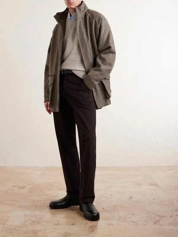 Purdey Straight-leg Stretch Cotton-twill Trousers