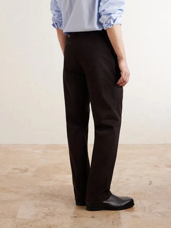 Purdey Straight-leg Stretch Cotton-twill Trousers