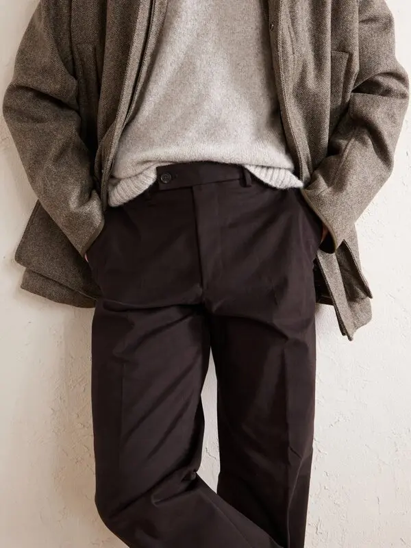Purdey Straight-leg Stretch Cotton-twill Trousers