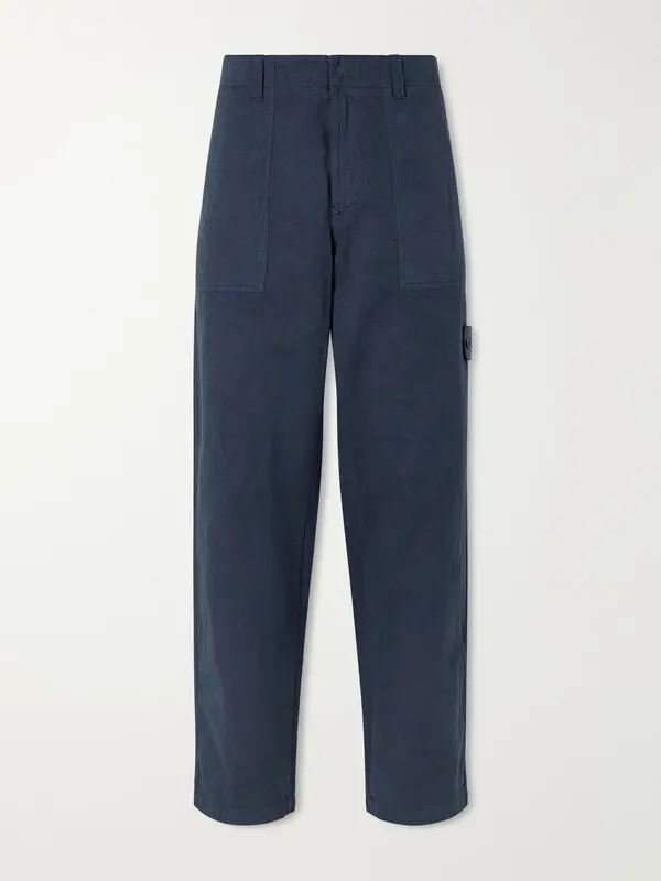 Stone Island Ghost Straight-leg Linen Trousers