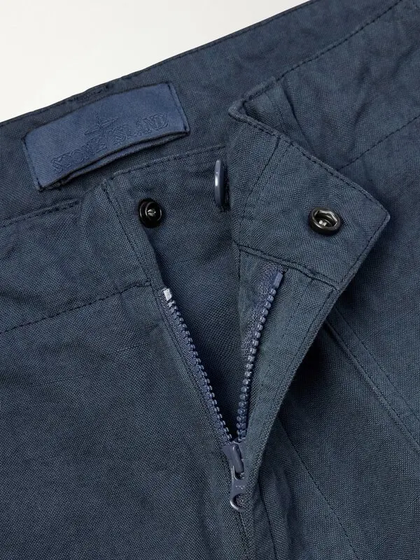 Stone Island Ghost Straight-leg Linen Trousers